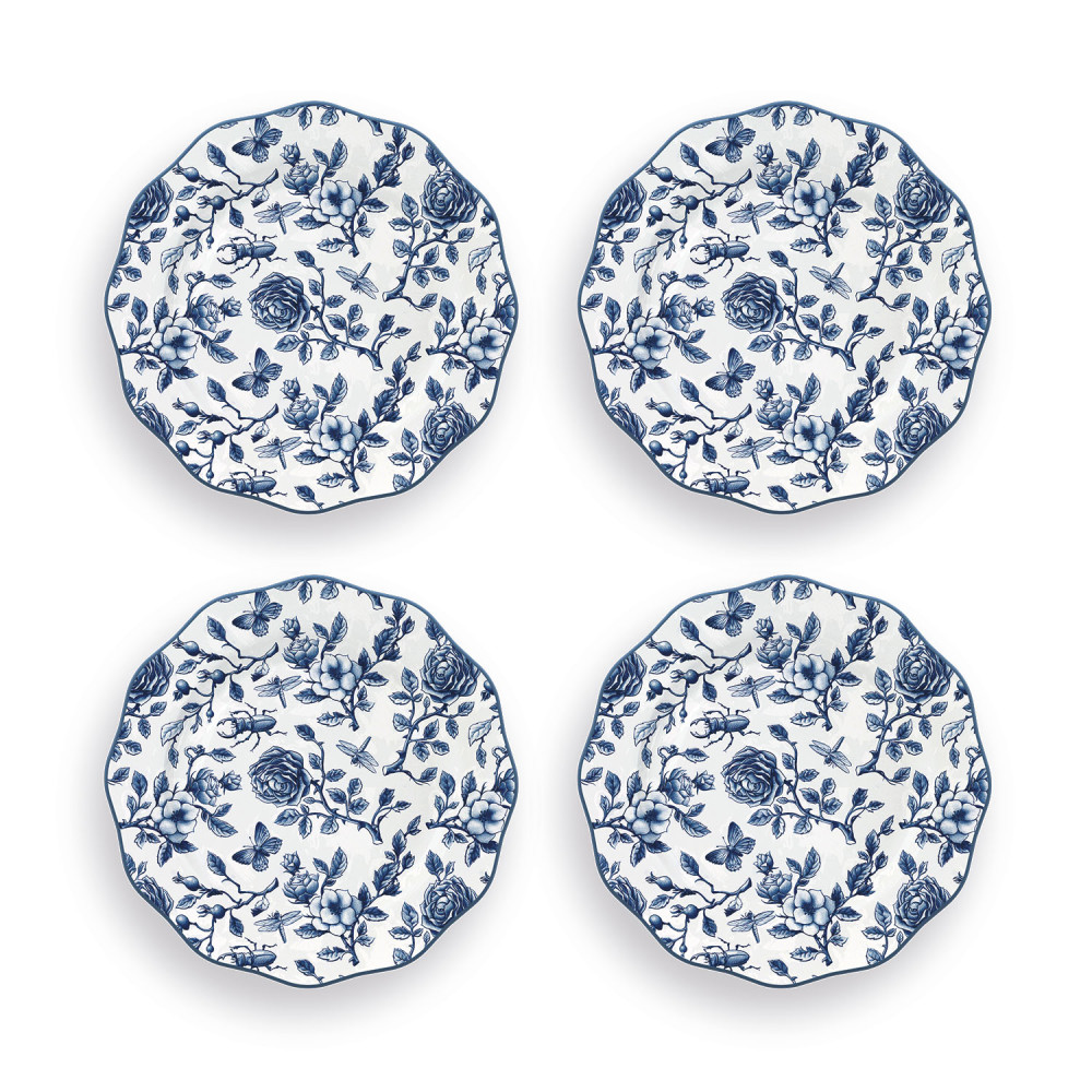 Salad Plates Set Of 4 Blue - Blue Stallion Farm