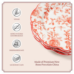 Salad Plates Set Of 4 Red - Blue Stallion Farm